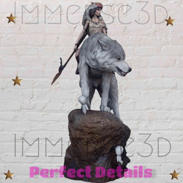 Wolf Girl Princess Mononoke STL File - Stlplaza.com