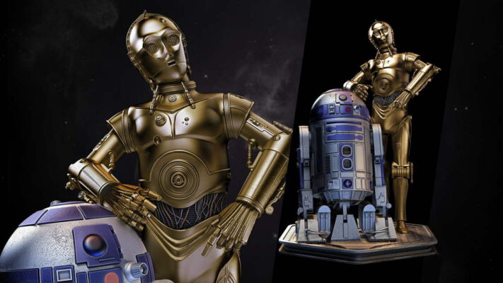 Star Wars R2D2 And CP3O Droids Diorama STL File - Stlplaza.com