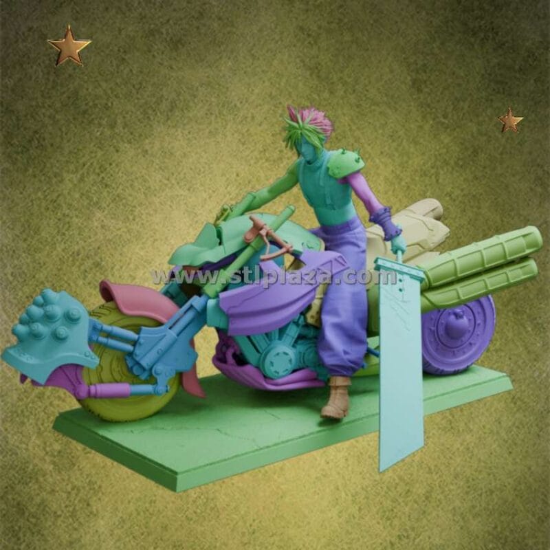 Cloud Strife Stl File From Final Fantasy - Stlplaza.com