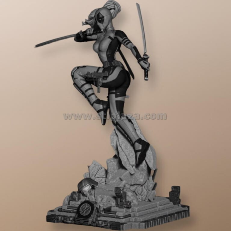 Lady DeadPool Super Hero STL File V2 - Stlplaza.com