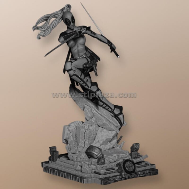 Lady DeadPool Super Hero STL File V2 - Stlplaza.com