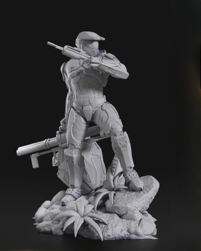 Halo Master Chief STL File (v2) - Stlplaza.com