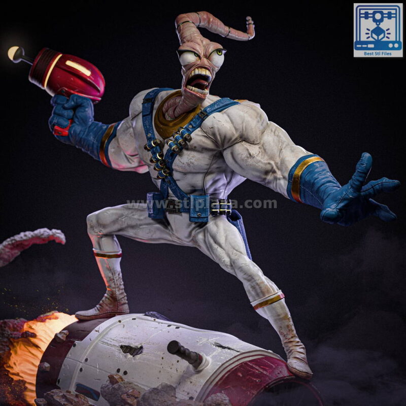 Earthworm Jim Stl File For 3d Printers -Stlplaza.com Download Now